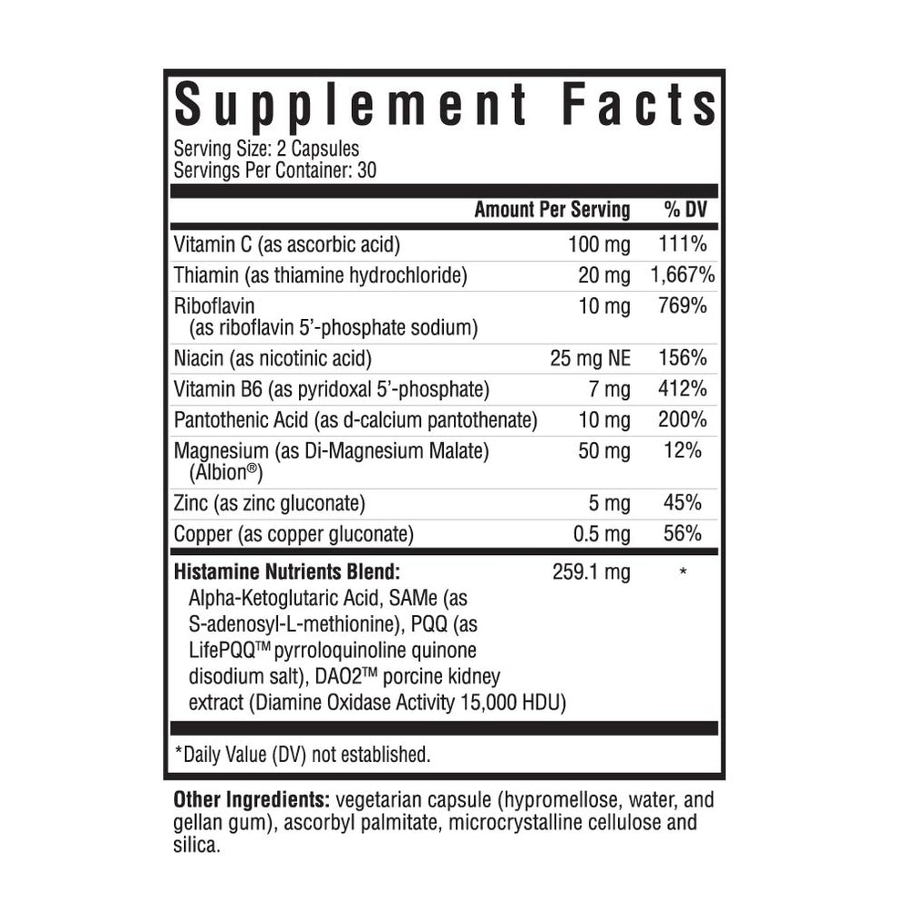 Histamine Nutrients - Formerly Histamine Block Plus | | SeekingHealth