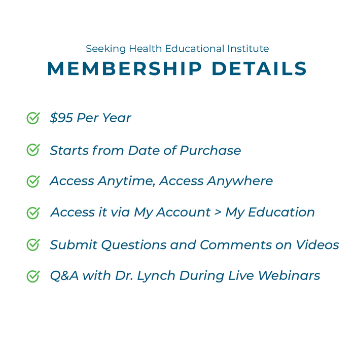 Seeking Health Educational Institute Yearly Membership | Seeking Health